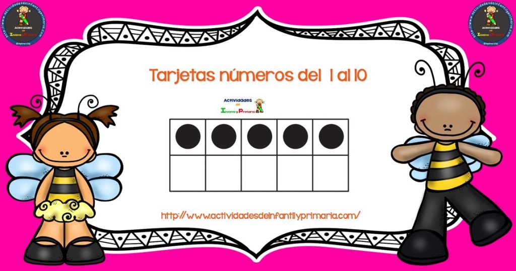 Tarjetas números del 1 al 10 trazos - Aprender Jugando